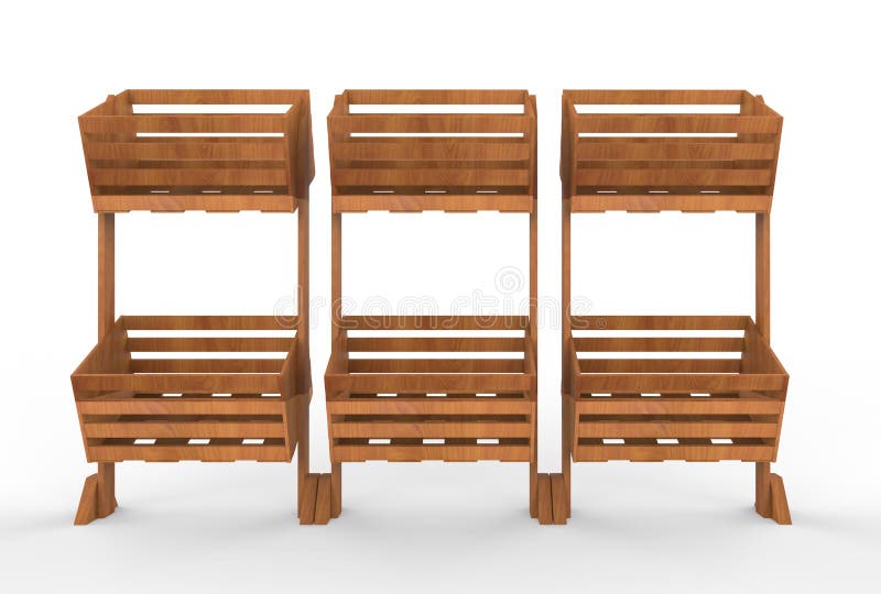 Empty Fruits and Vegetables Basket Stock Illustration - Illustration of ...