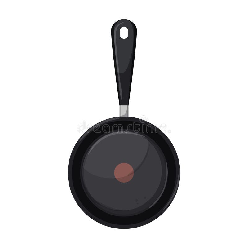 Empty Frying Pan Kitchen Cartoon Vector Illustration Stock Illustration ...
