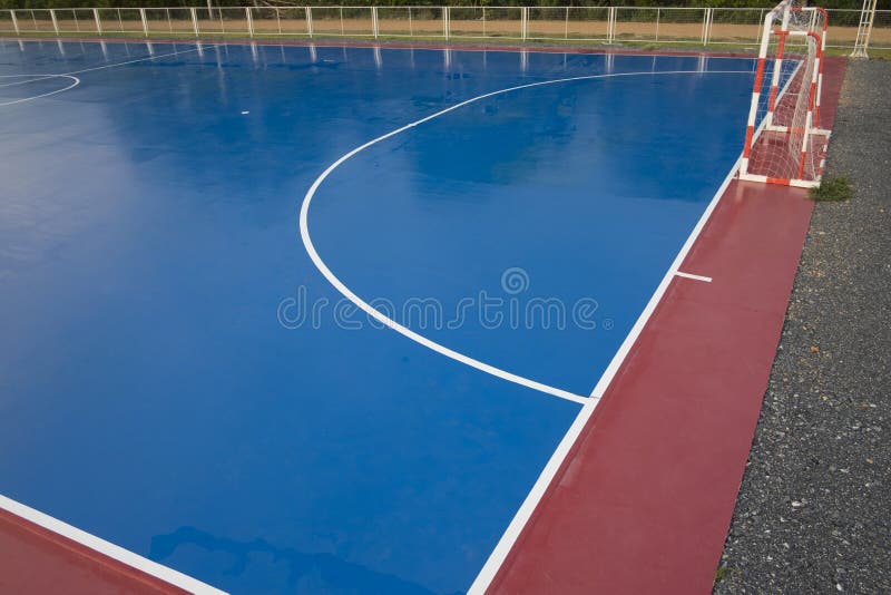 Empty Futsal Court. Futsal Court for Exercise in the Community Stock ...