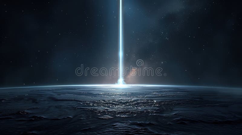 Empty Futuristic Dramatic Sci-fi Scene. Reflection of Neon Lights on ...