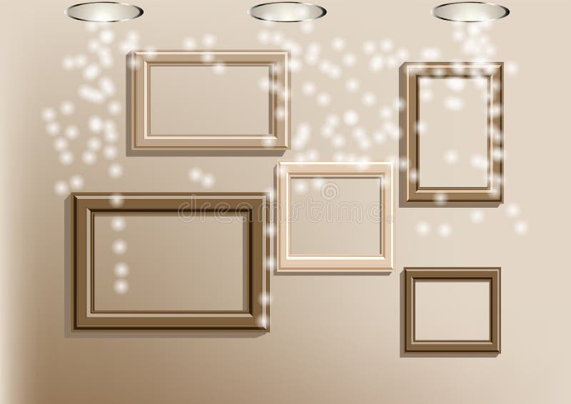 Empty gallery background stock illustration. Illustration of banner ...