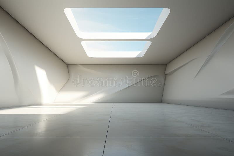 Empty Gallery Hall, Minimal Interior Style. Generative AI Stock ...
