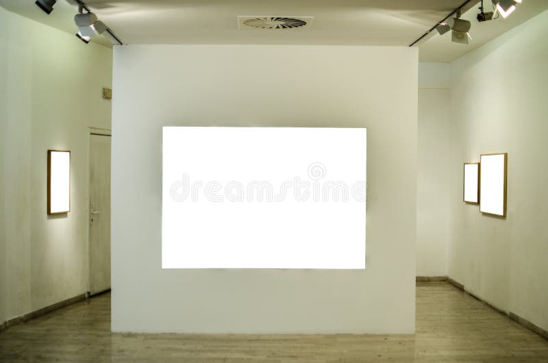 Empty gallery room stock image. Image of museum, frame - 151716861