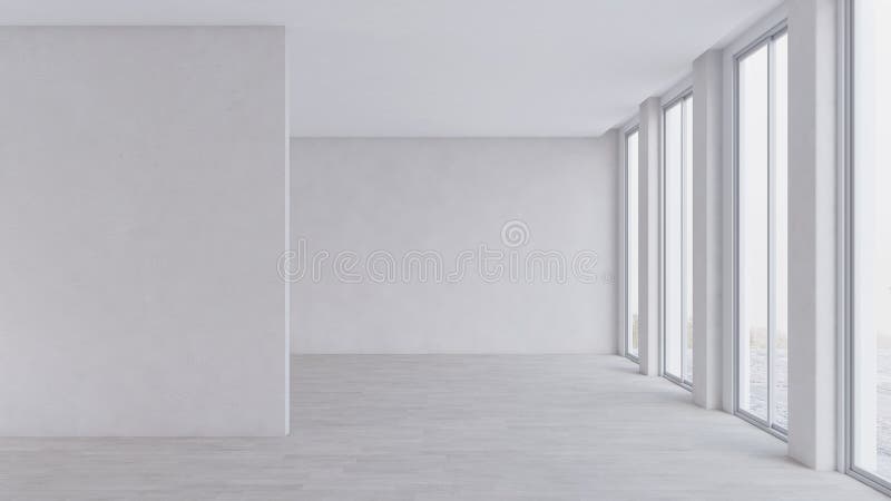 Empty Gallery Room for Art Show Mockups. Stock Illustration ...