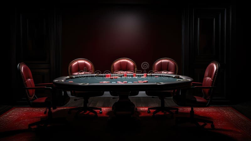 Empty Gambling Table. Light Effect Stock Illustration - Illustration of ...