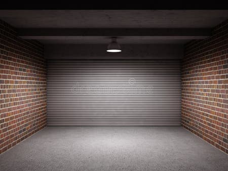 Empty garage stock illustration. Illustration of illuminated - 21054151