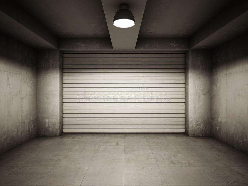 Empty garage stock illustration. Illustration of background - 22362918