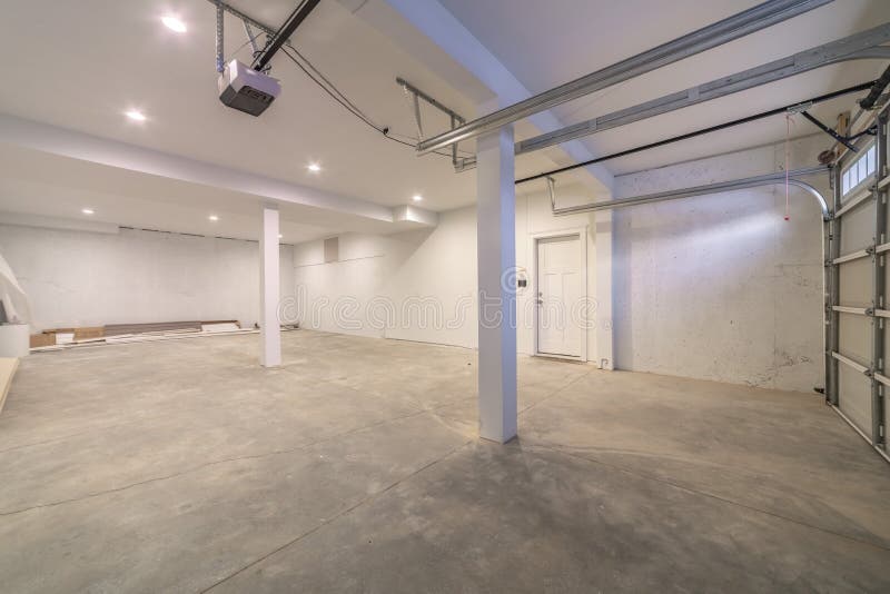 Empty Garage Interior with Automatic Motor Interior Stock Image - Image ...