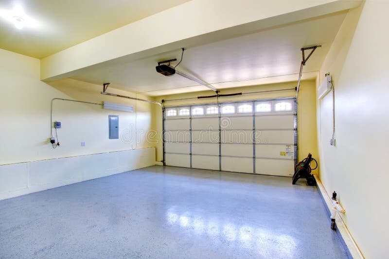 Empty garage in new house stock photo. Image of floor - 43842896