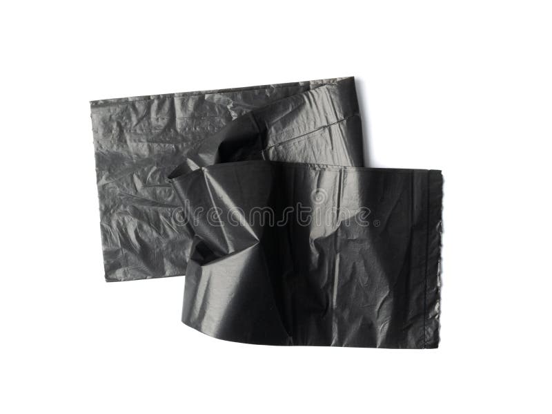 Empty Garbage Bag stock image. Image of black, isolated - 254414167