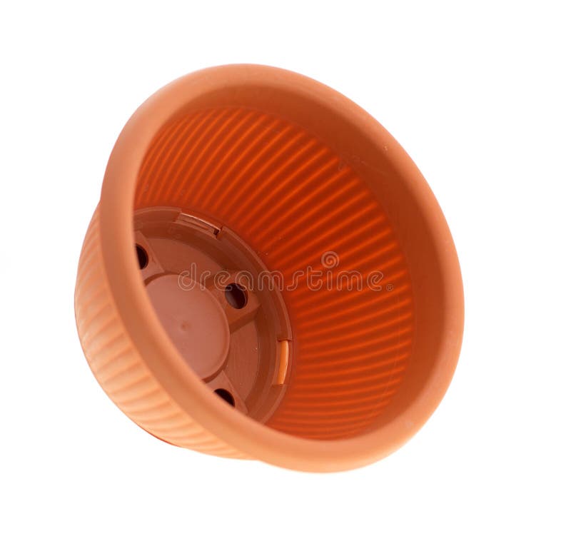 Empty garden plastic pot stock image. Image of saucer - 77005349