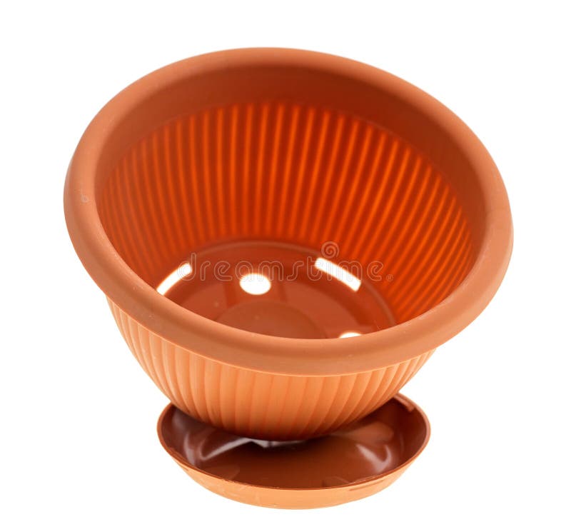 Empty garden plastic pot stock photo. Image of space - 77005534