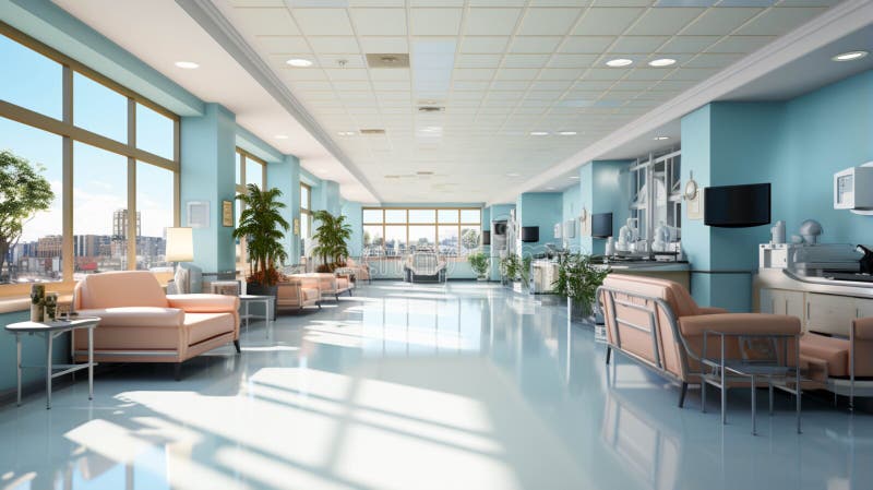 Empty Generic Hospital Interior Stock Photo - Image of healthcare ...