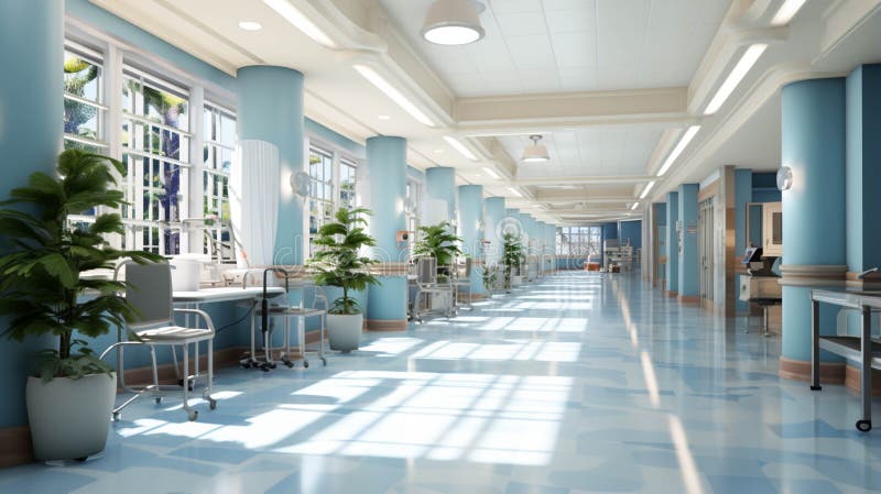 Empty Generic Hospital Interior Stock Image - Image of office, medical ...