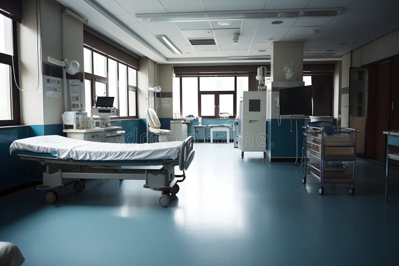Empty Generic Hospital Interior, Neural Network Generated Image Stock ...