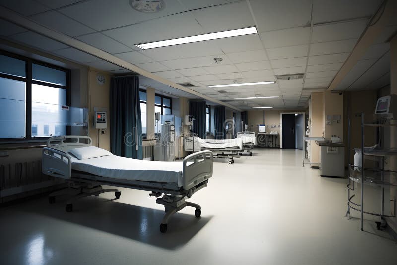 Empty Generic Hospital Interior, Neural Network Generated Image Stock ...