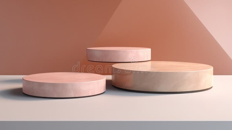 Empty Geometric Shape Podiums for Product Presentation AI Generated ...