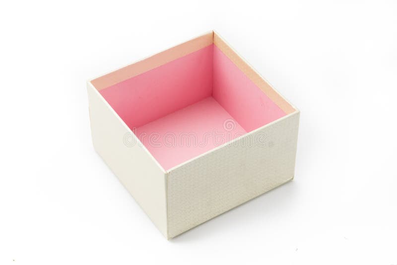 Empty Gift Box without Present Pink Color Inside Stock Photo - Image of ...