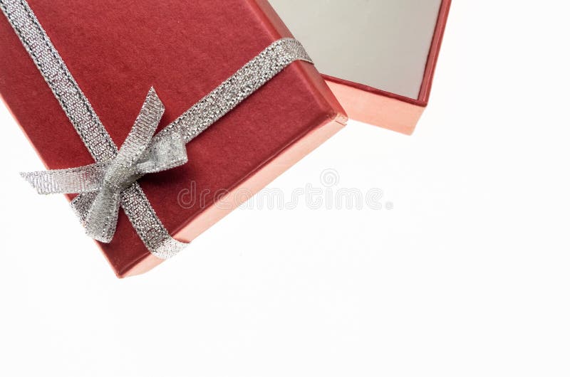 Empty gift box stock photo. Image of ribbon, single, white - 70010584