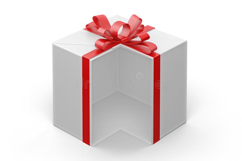Empty gift box in section stock illustration. Illustration of paper ...