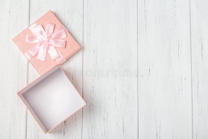 Opened Empty Pink Gift Box Mockup Stock Photo - Image of copy ...
