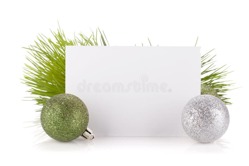 Empty Gift Card and Christmas Decor Stock Image - Image of gift ...