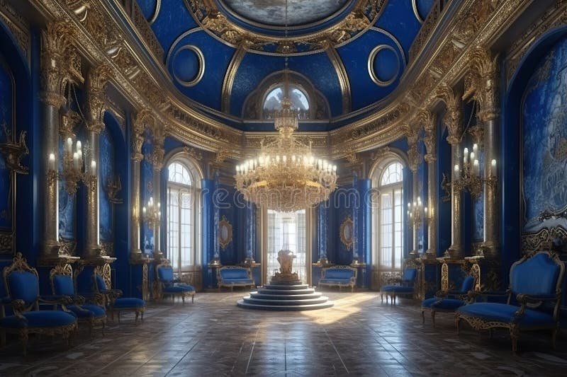 An Empty Glamorous Rococo Baroque Ballroom AI Stock Photo - Image of ...