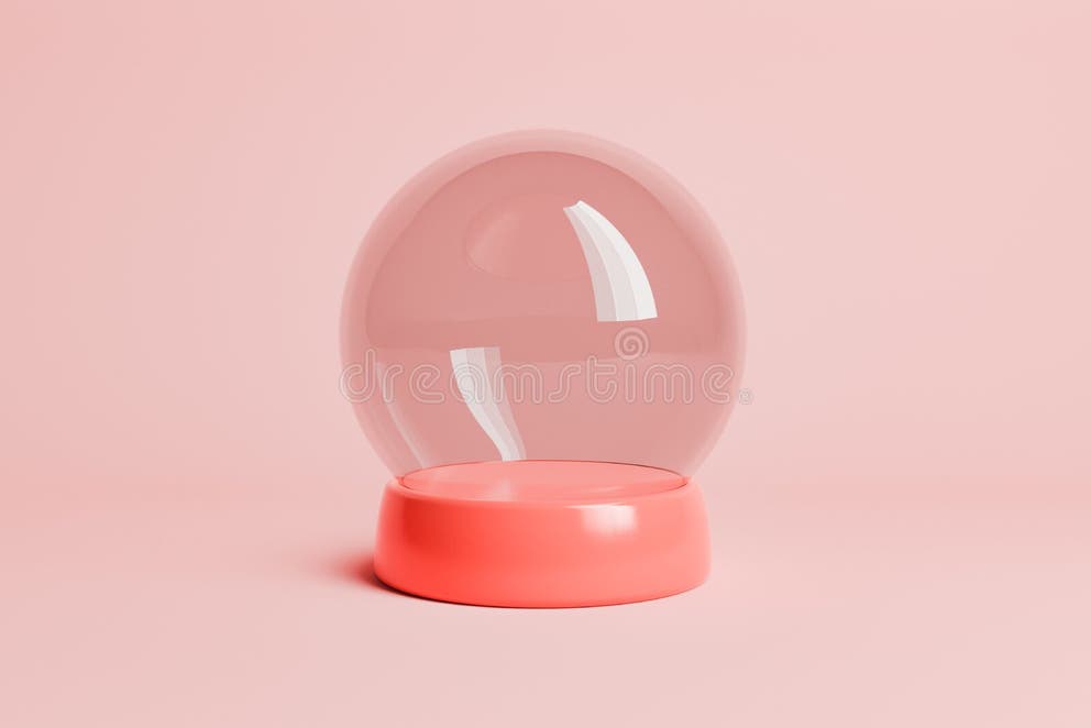 Empty Glass Ball with Holder Stock Illustration - Illustration of shiny ...