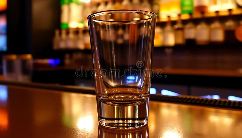 Empty Glass on Bar Counter, Bar Setting, Drink Glass, and Bar Interior ...