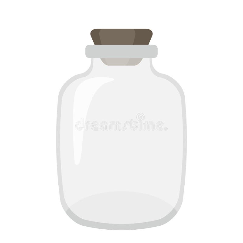 Empty Glass Bottle Cartoon Illustration Stock Vector - Illustration of ...