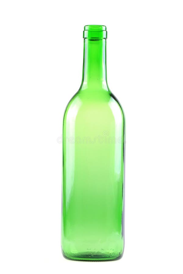Empty Glass Bottle Isolated Stock Photo - Image of still, object: 45934330