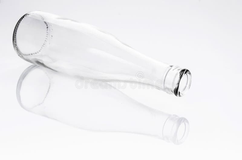 Glass Bottle with a White Liquid. Stock Image - Image of cold, fizzy ...
