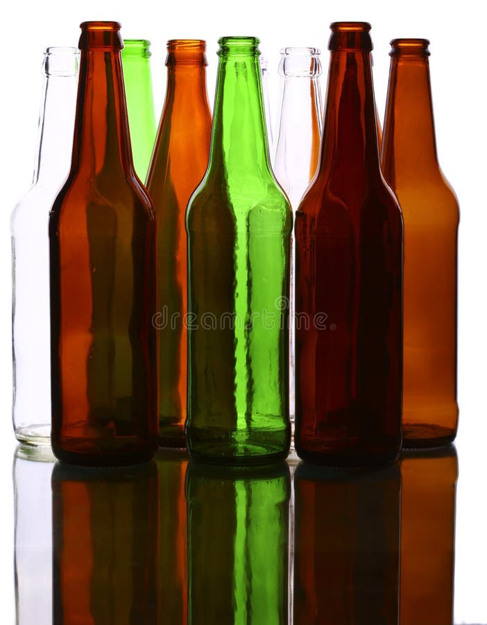 Empty glass bottles stock photo. Image of bright, recycle - 17787182