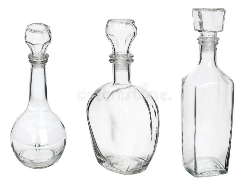 Empty Glass Bottles Collection Stock Photo - Image of pouring, drink ...