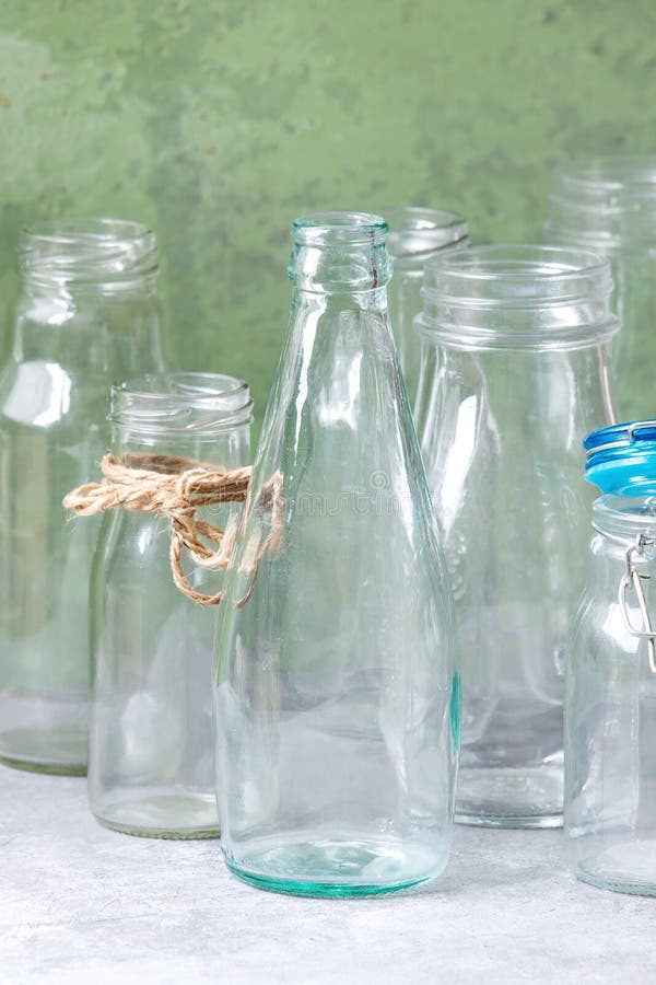 Empty glass bottles stock photo. Image of background - 113868848
