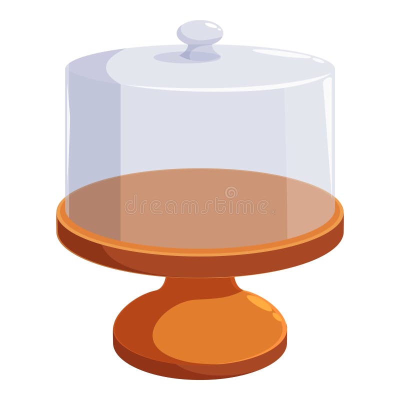 Empty Glass Cake Stand Waiting for Dessert Display Stock Vector ...