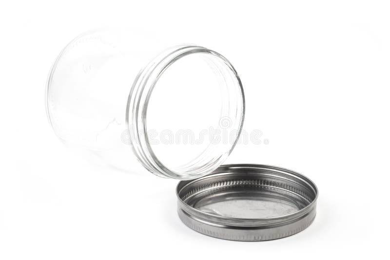 Empty Glass Canister in White Background Stock Photo - Image of kitchen ...