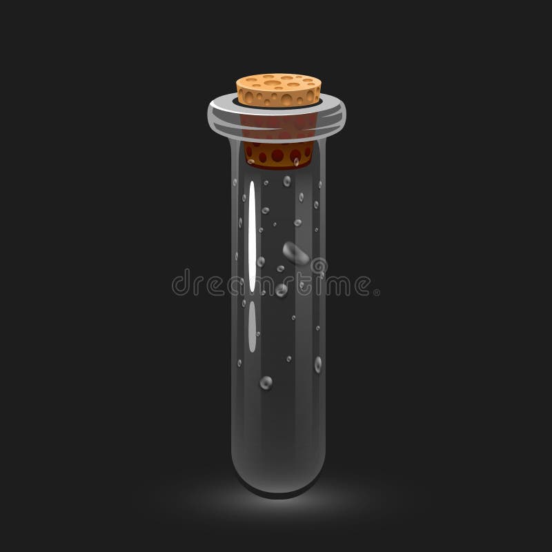 Empty Glass Bottle. Elixir, Potion or Chemistry Concept. Full ...