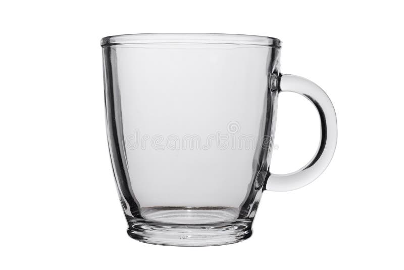 Empty Glass Cup for Drinks on a White Background Stock Photo - Image of ...