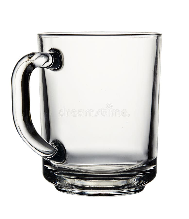 Empty Glass Cup Isolated on White Background. Stock Photo - Image of ...