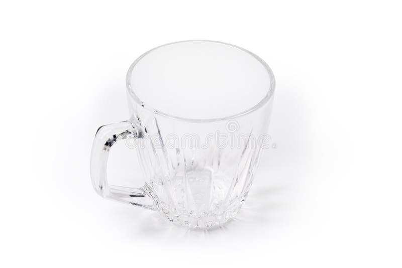 Empty Glass Cup on a White Background Stock Photo - Image of kitchen ...