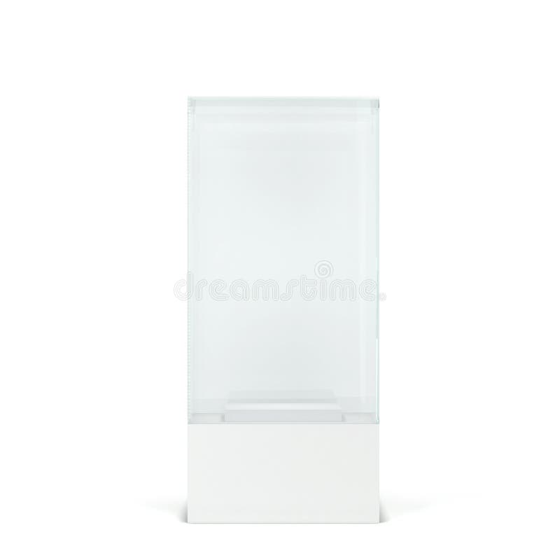 Empty glass display stock illustration. Illustration of case - 196257756