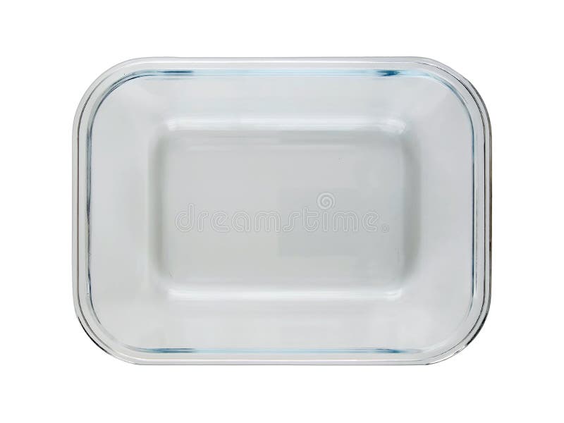 Empty Glass Food Container Mockup Isolated on White Background, Top ...