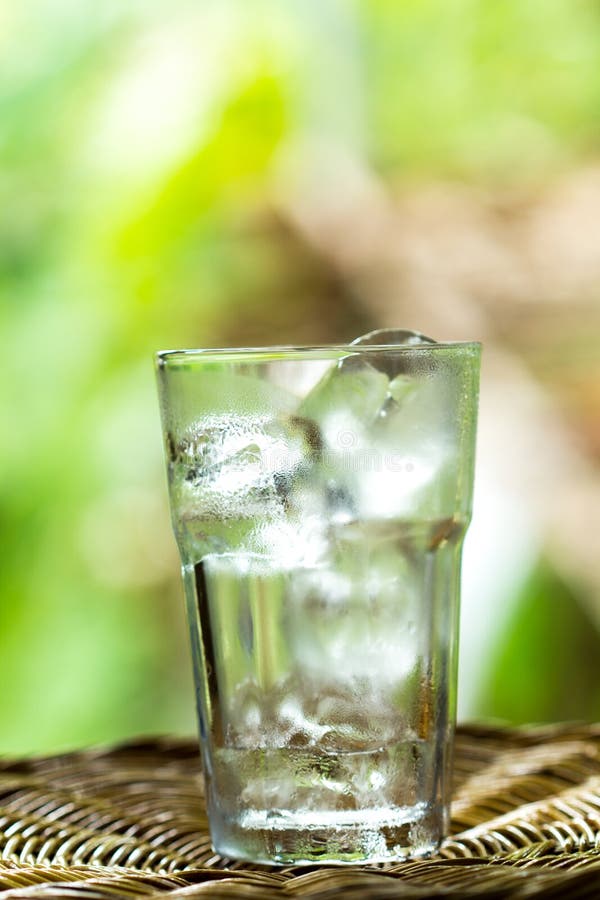 Empty glass with ice stock image. Image of cube, white - 47791409