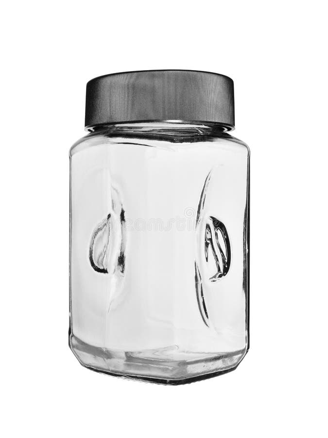 Glass Jar of Instant Coffee Isolated on White Stock Photo - Image of ...