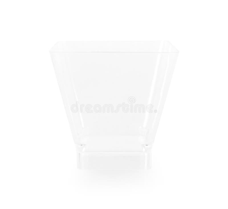 Empty Glass Plate Isolated on White Background Stock Photo - Image of ...