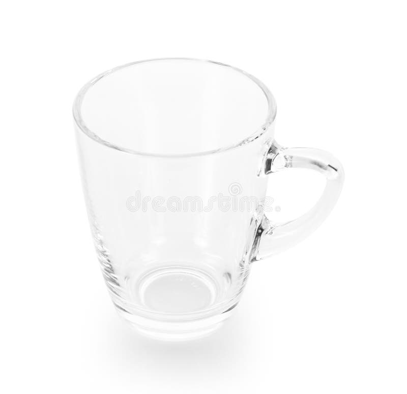 Empty Glass Plate Isolated on White Background Stock Photo - Image of ...