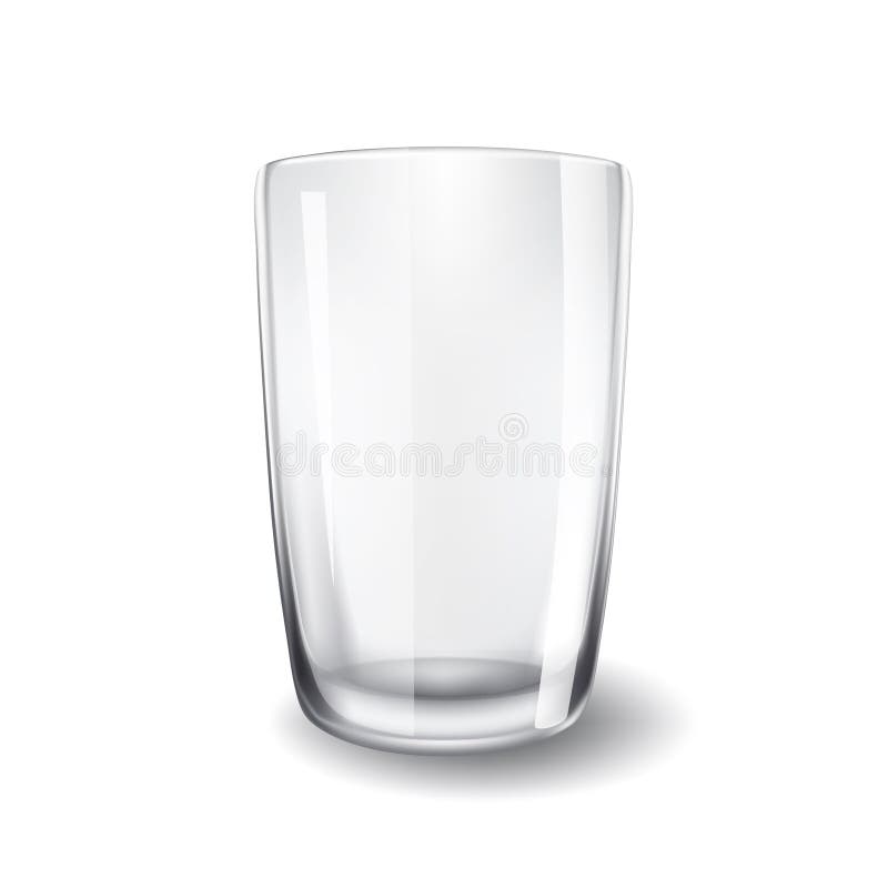 Empty Glass Isolated on White Stock Illustration - Illustration of ...