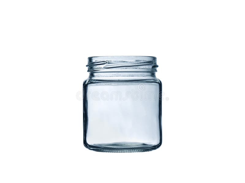 Empty Glass Jar Isolated on White Stock Photo - Image of glassware ...
