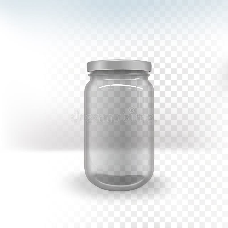 Empty glass jar template stock illustration. Illustration of promotion ...